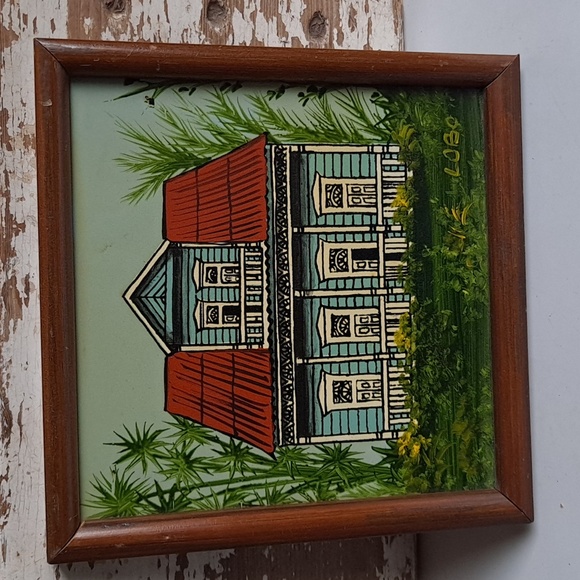 Vintage | Wall Decor | Vintage Dominican Republic Folk Art Tile | Poshmark
